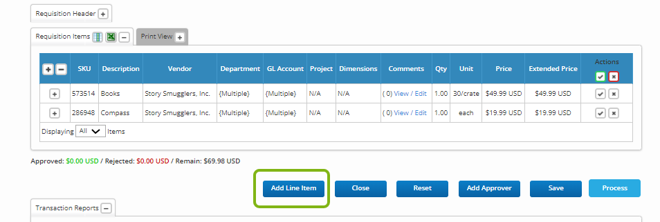 Adding Line Items during Approval – Certify Help Center