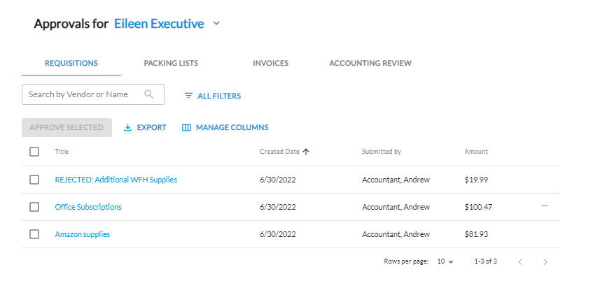 Customizing your Approval Inbox – Emburse Professional Help Center