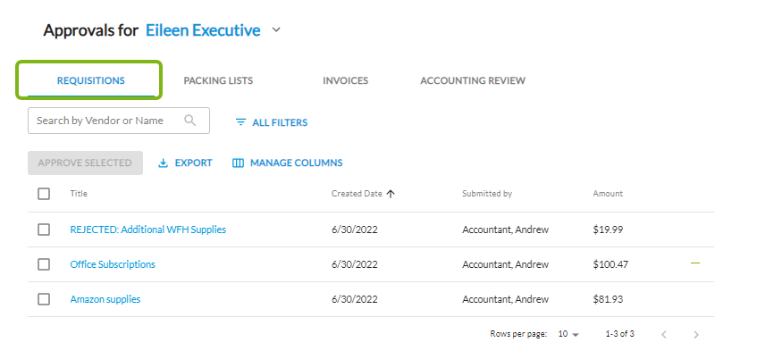 Approving a Requisition – Certify Help Center