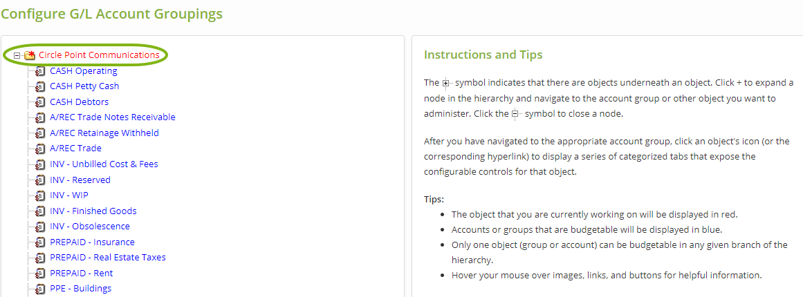 Grouping GL Accounts – Emburse Professional Help Center
