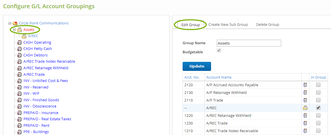 Grouping GL Accounts – Certify Help Center