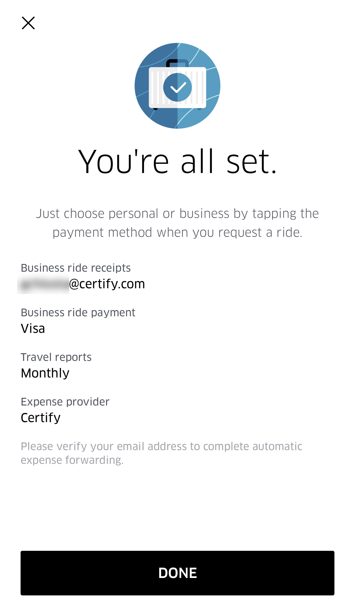 Uber Receipt Integration – Certify Help Center