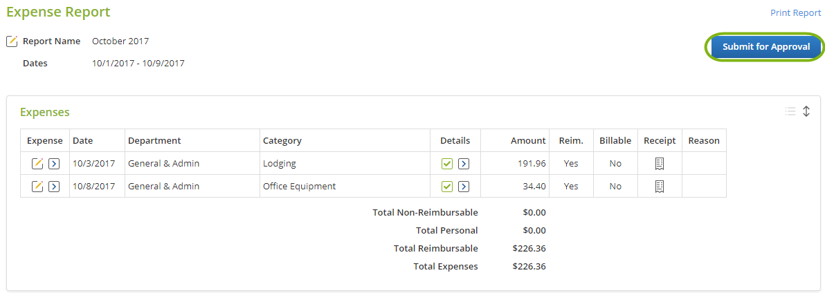 Submitting an Expense Report – Certify Help Center