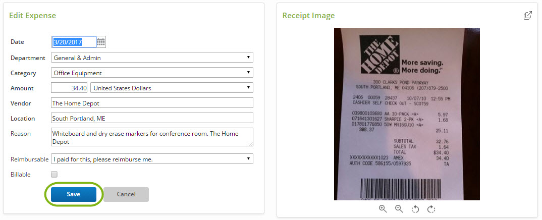 Editing Receipts & Expenses in the Wallet – Certify Help Center