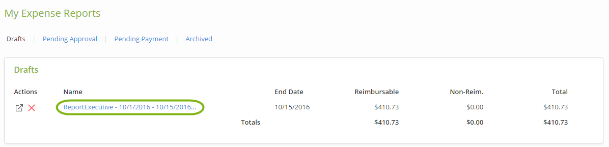 Manually Creating a New Expense Line on Your Draft Report – Certify ...