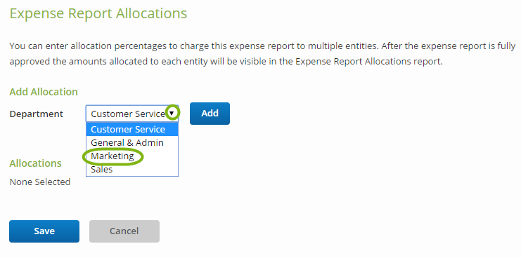 Using Expense Report Allocations – Emburse Professional Help Center