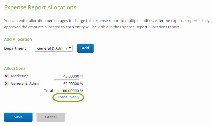 Using Expense Report Allocations – Emburse Professional Help Center
