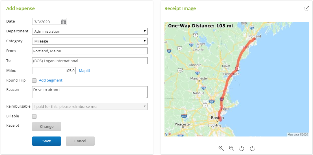 Creating a Mileage Expense – Certify Help Center