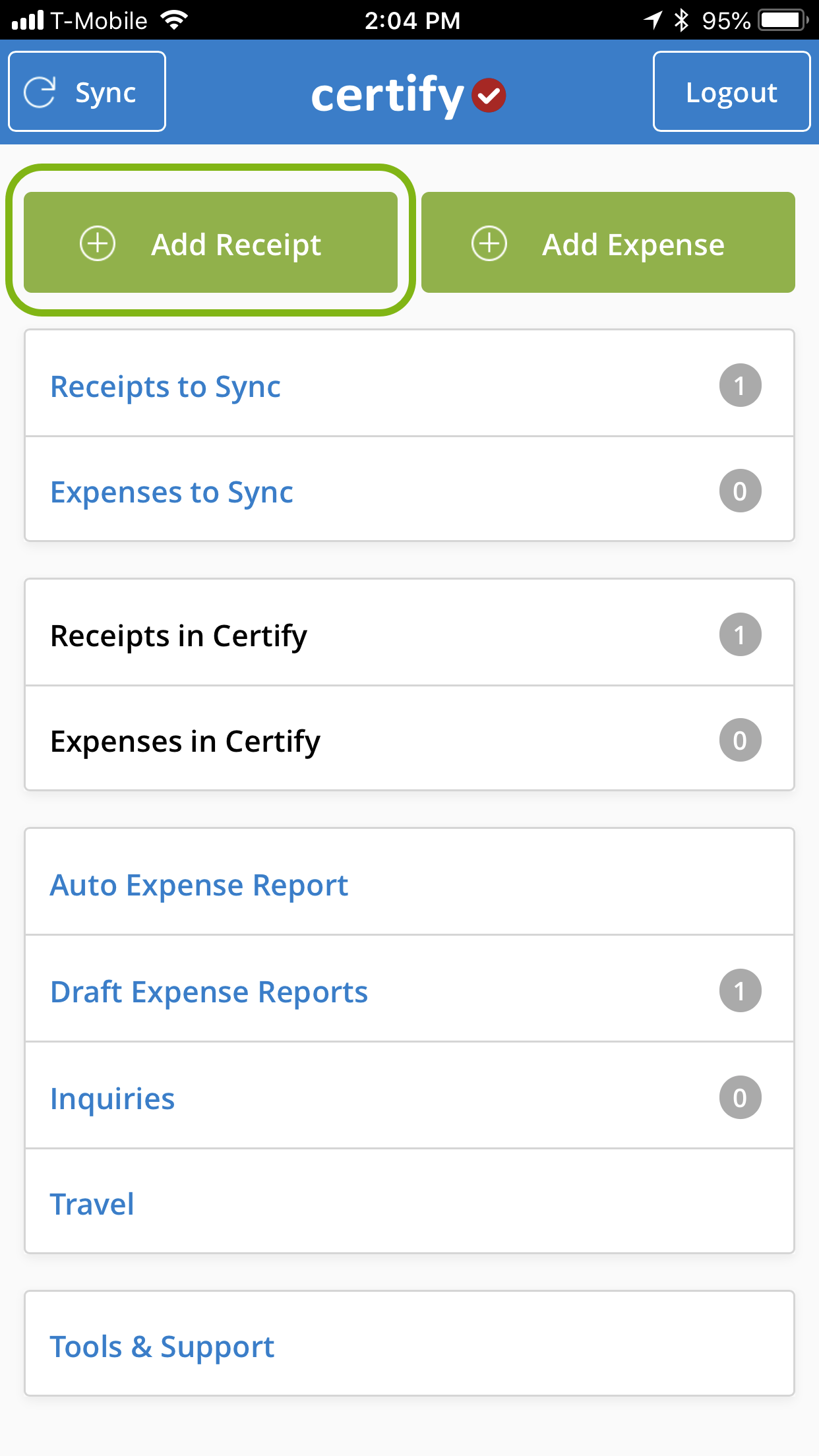 Adding Receipts from your Photo Gallery – Certify Help Center