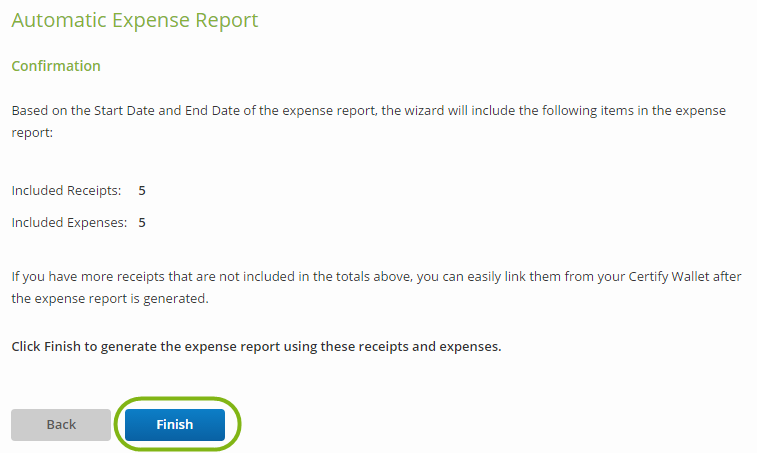 Creating a New Expense Report – Certify Help Center