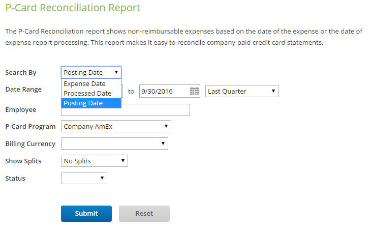 Pcard Reconciliation Report – Emburse Professional Help Center
