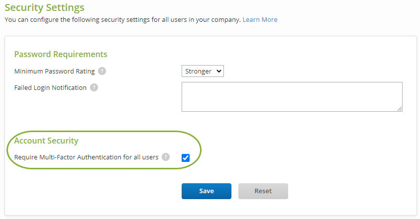 Managing Your Company's Security Settings – Certify Help Center