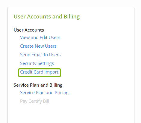Using the Credit Card Import Tool – Certify Help Center