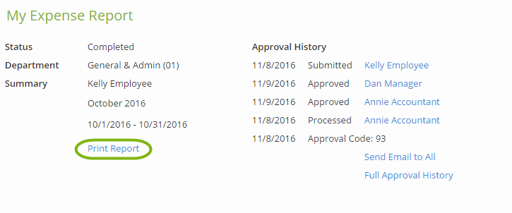 Printing an Expense Report – Emburse Professional Help Center