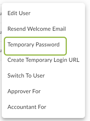 Resetting a User's Password – Emburse Professional Help Center