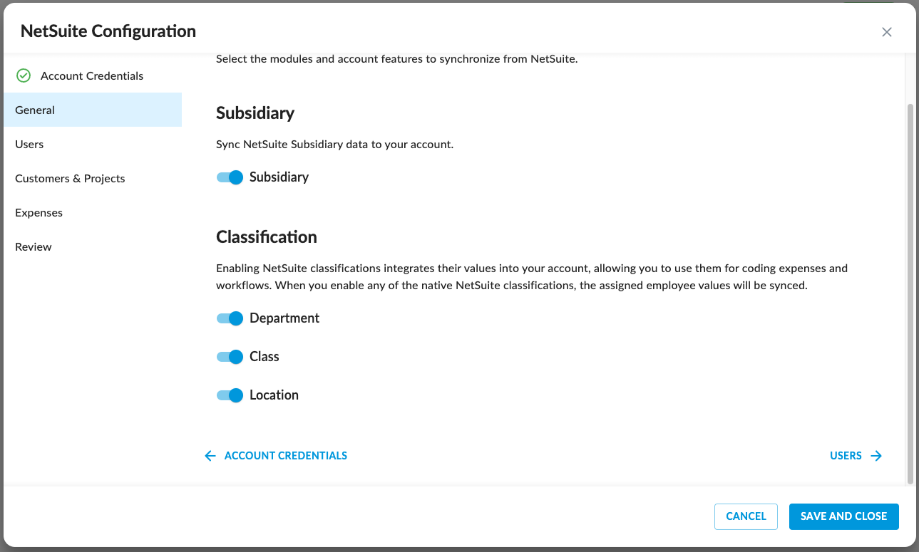 Configure the Emburse NetSuite Connector – Emburse Professional Help Center