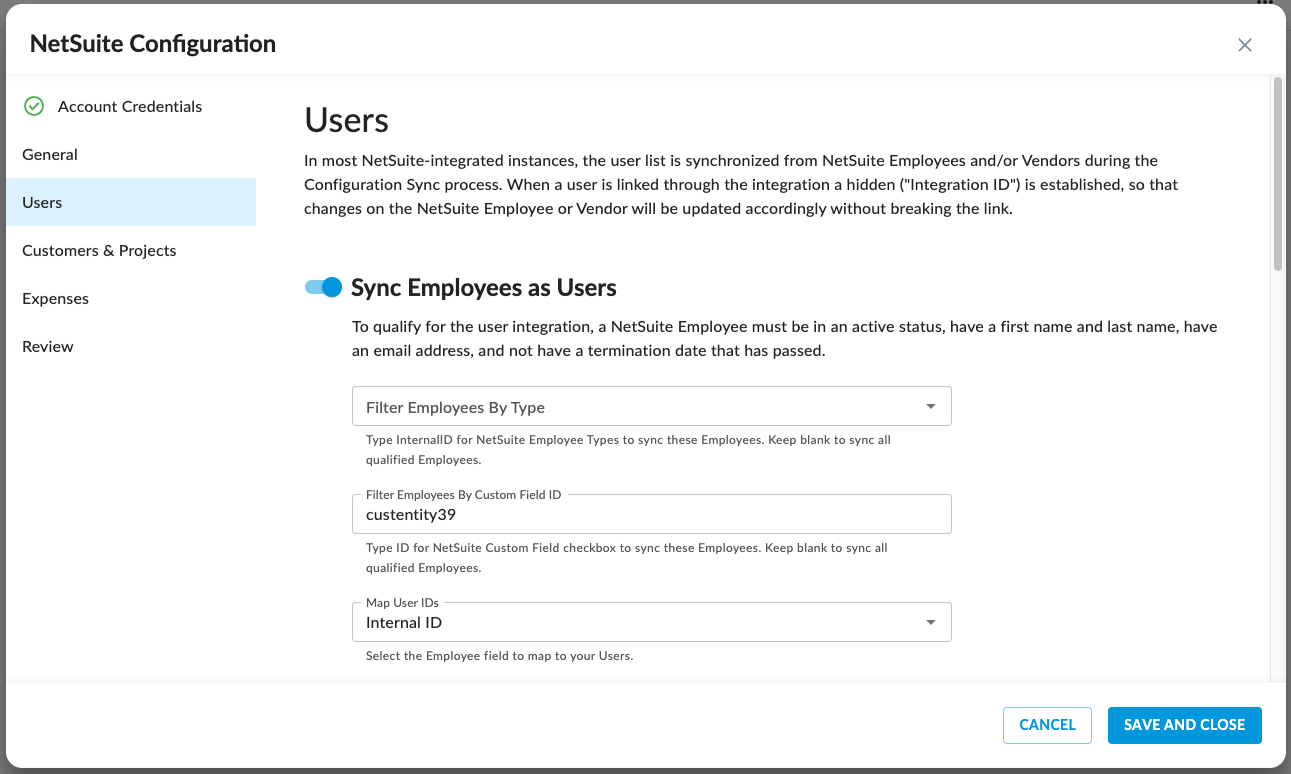 Configure the Emburse NetSuite Connector – Emburse Professional Help Center