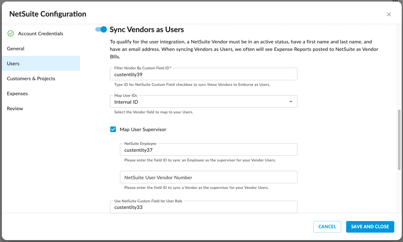 Configure the Emburse NetSuite Connector – Emburse Professional Help Center