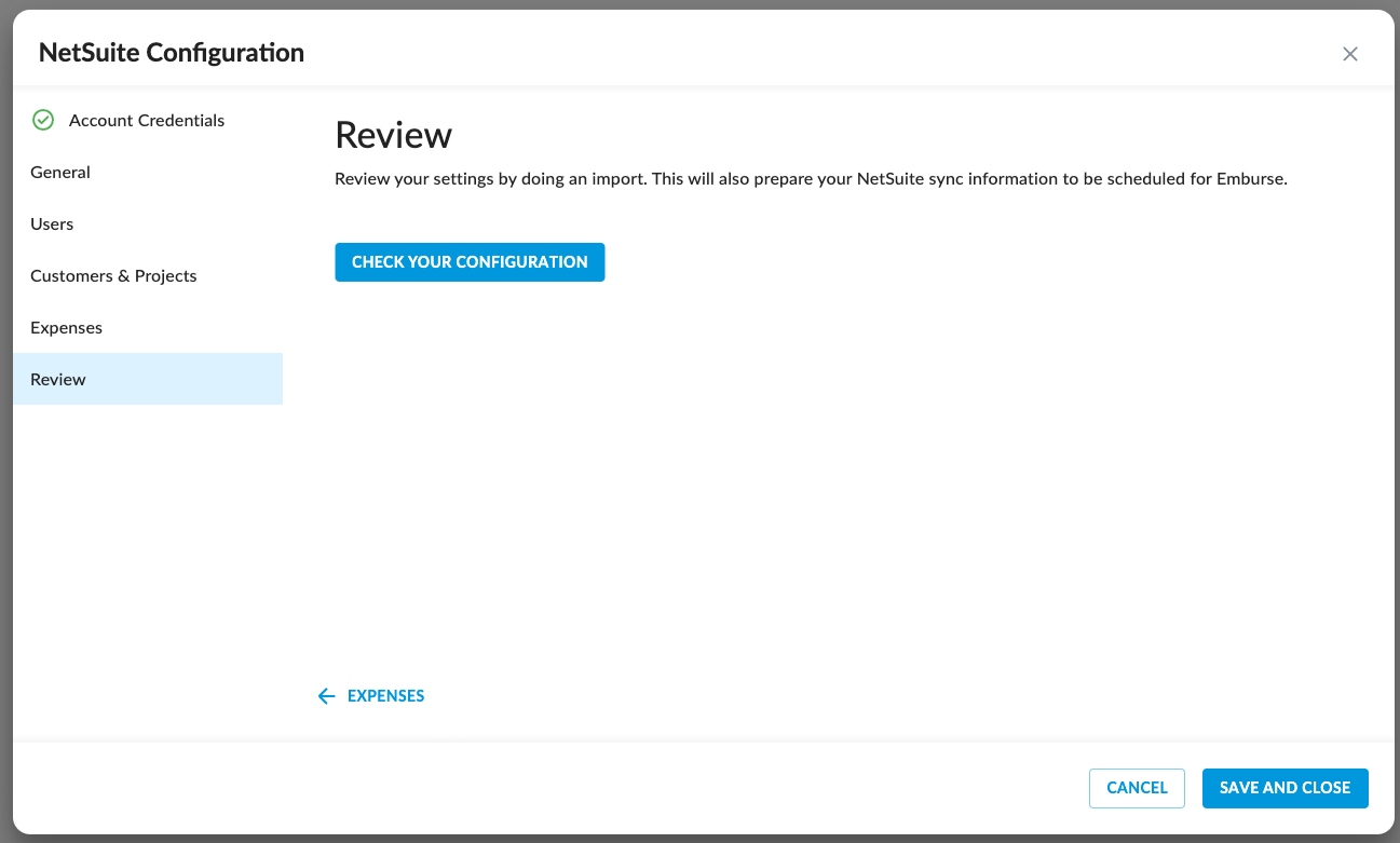 Configure the Emburse NetSuite Connector – Emburse Professional Help Center
